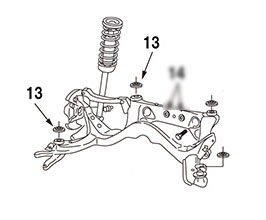 Nismo Reinforced Bushings for Rear Suspension Member Mount - Rubber ...